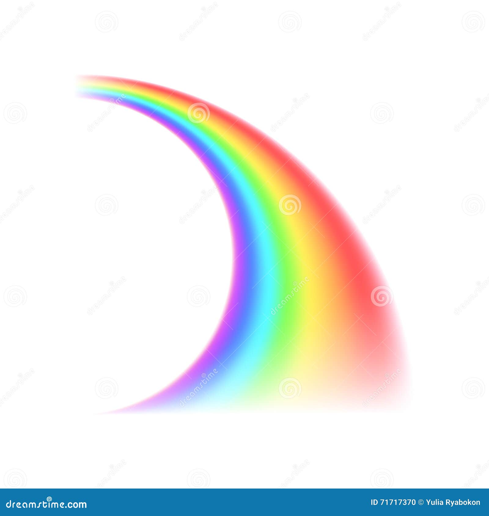 Linea Curva Arcobaleno Icona, Stile Realistico Illustrazione Vettoriale ...