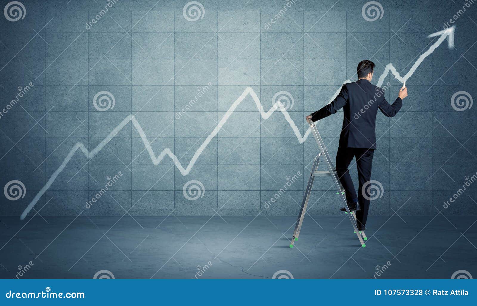 Linea Del Disegno Dell'uomo Dalla Scala Fotografia Stock - Immagine di ...