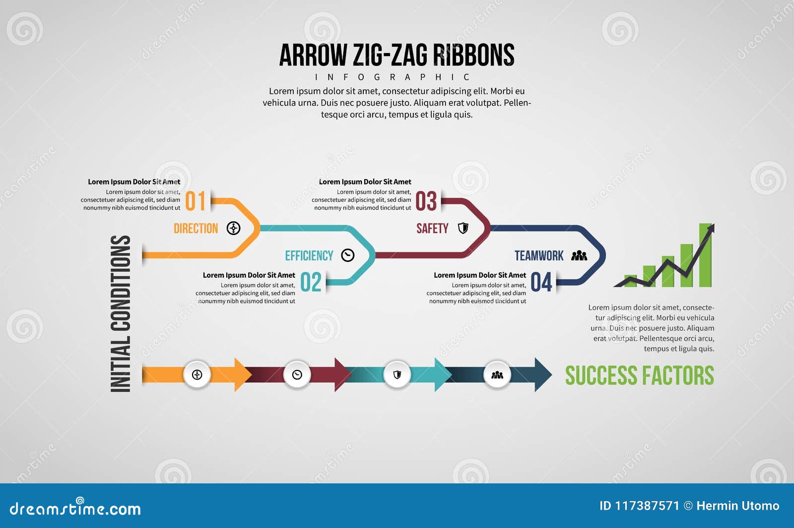 Linea Della Freccia Infographic Illustrazione Vettoriale ...