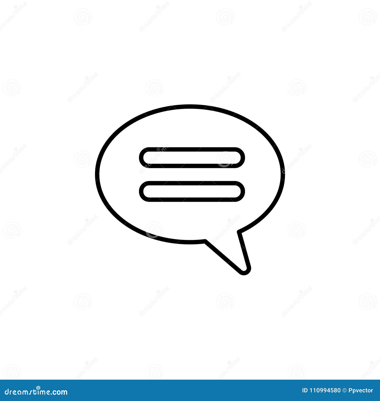 Linea Di Commento Icona Vettore Illustrazione Vettoriale ...