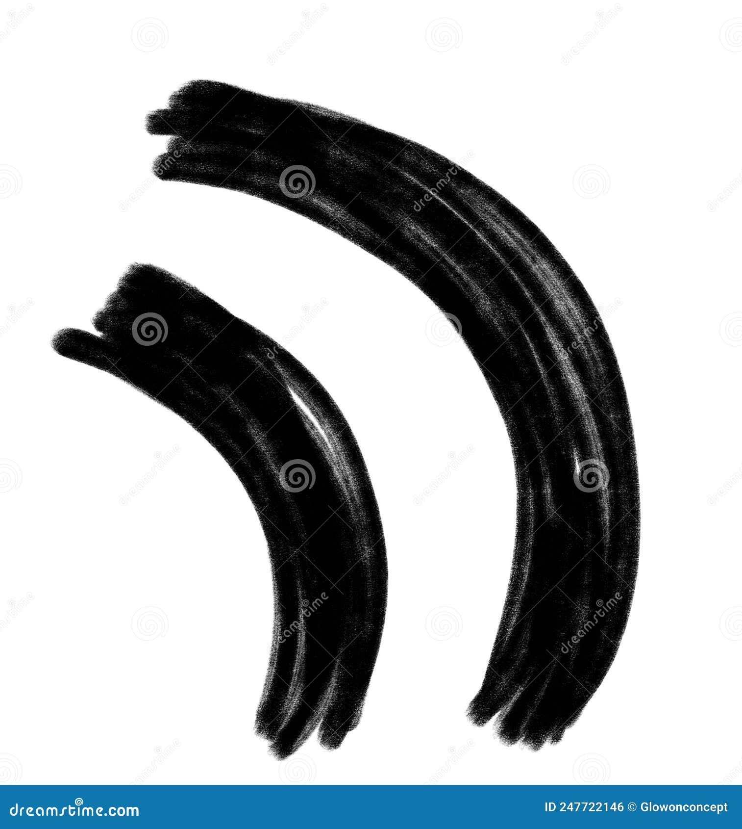 Linea Di Curva a Mano Libera E Sketch Della Forma a Mano Libera ...