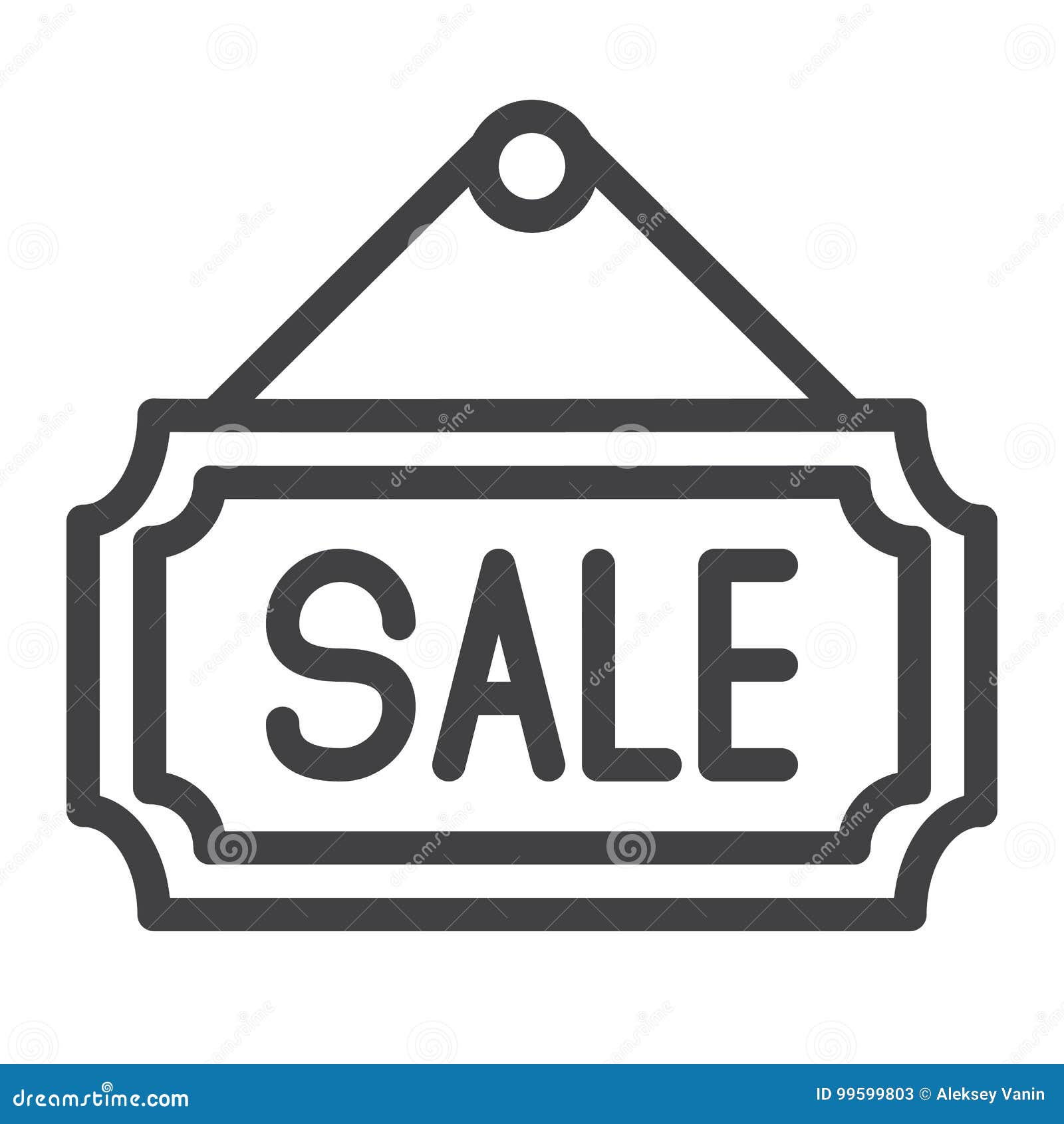 Linea Di Etichetta Di Vendita Icona Illustrazione Vettoriale ...