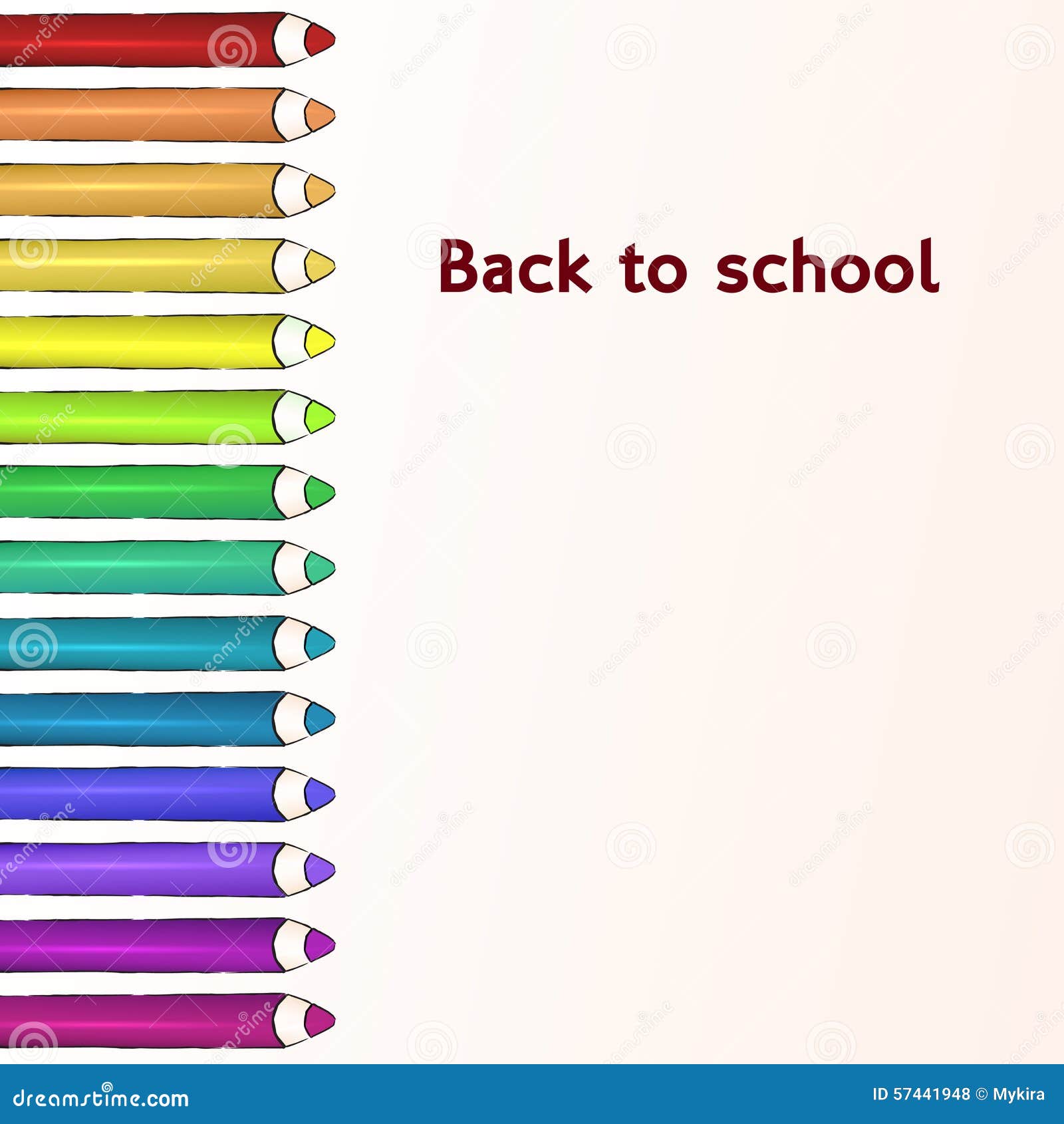 Linea Di Matite Colorate Vettore Illustrazione Vettoriale ...