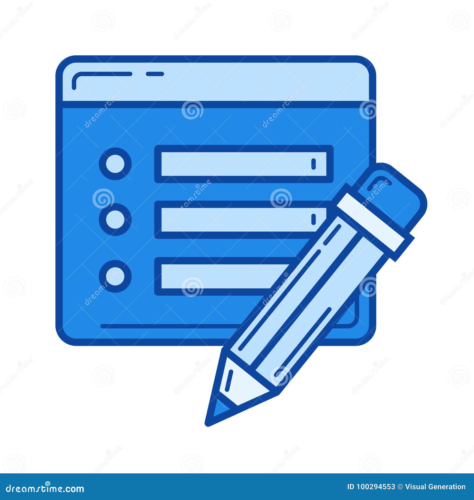 Linea Icona Dei Punti Elenchi Illustrazione Vettoriale - Illustrazione ...