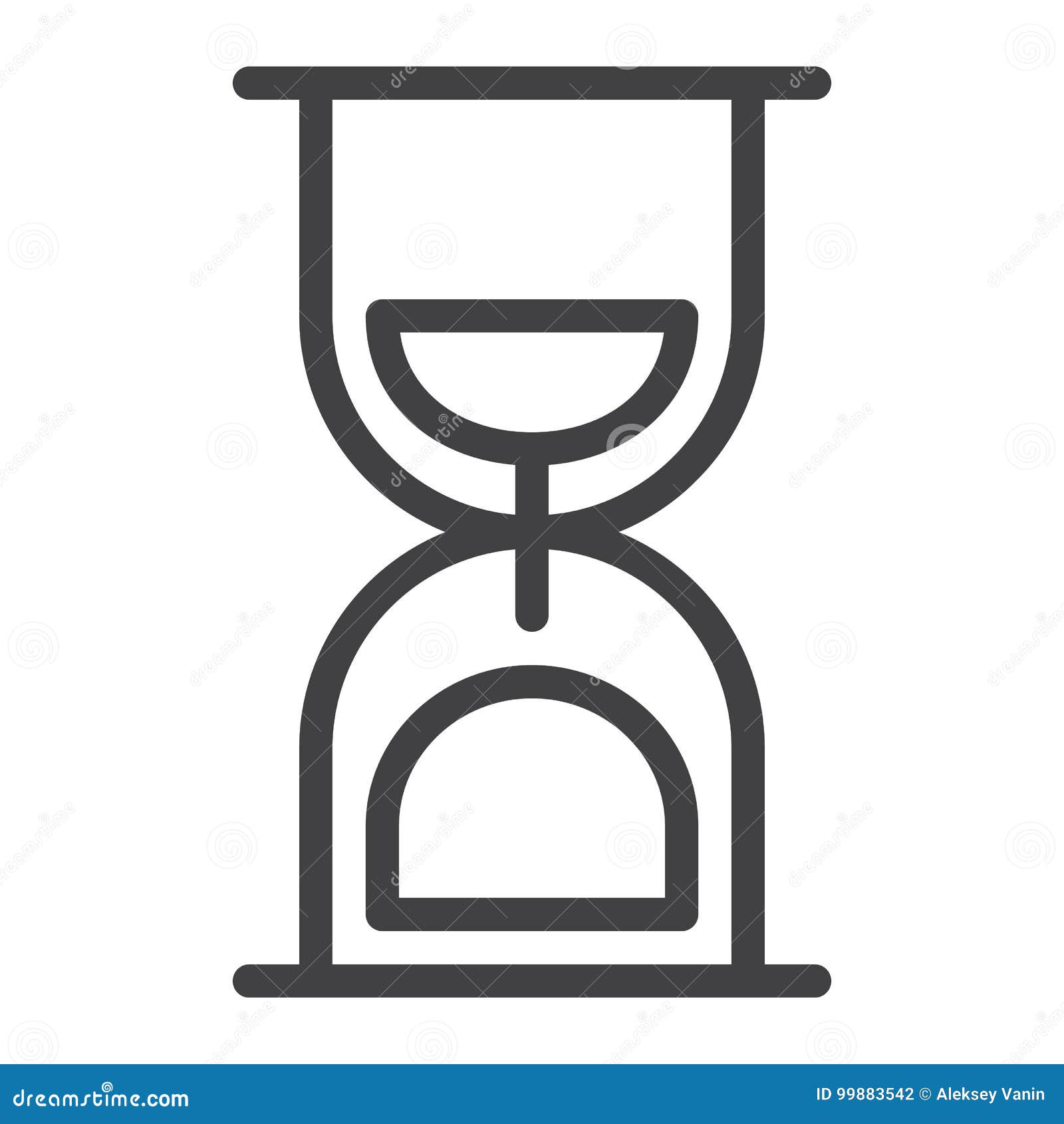 Linea Icona Della Clessidra Illustrazione Vettoriale - Illustrazione di ...
