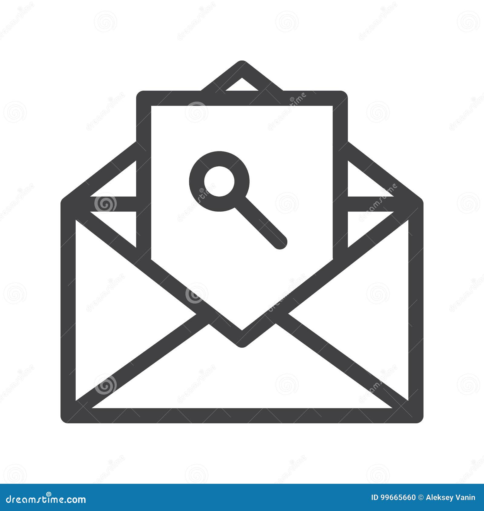 Linea icona della posta illustrazione vettoriale. Illustrazione di ...