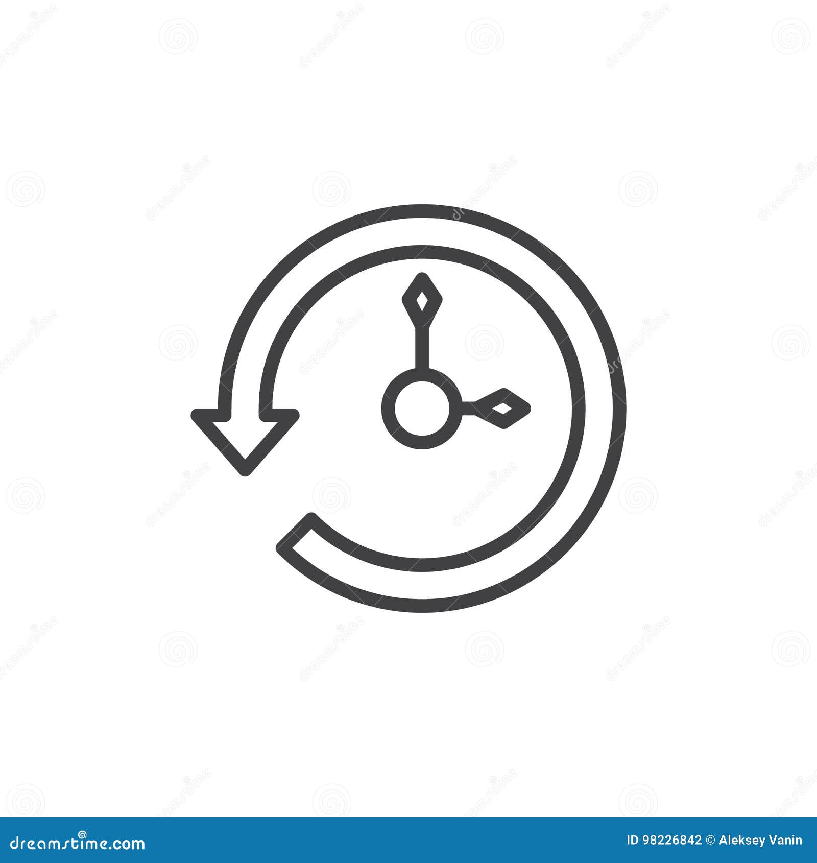 Linea icona di storia illustrazione vettoriale. Illustrazione di ...