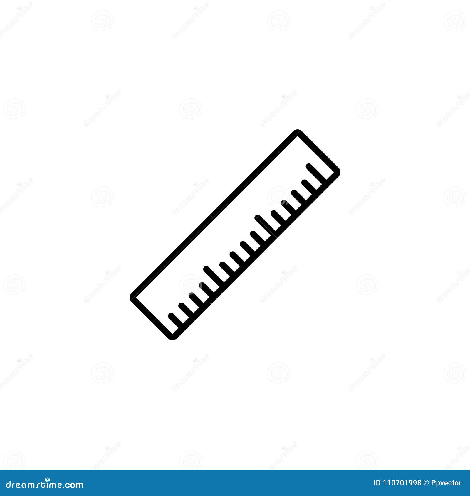 Linea Icona Simbolo Del Righello Illustrazione Vettoriale ...