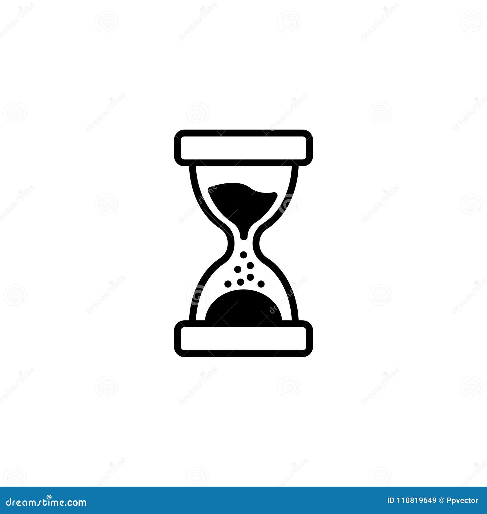 Linea Icona Simbolo Della Clessidra Illustrazione Vettoriale ...