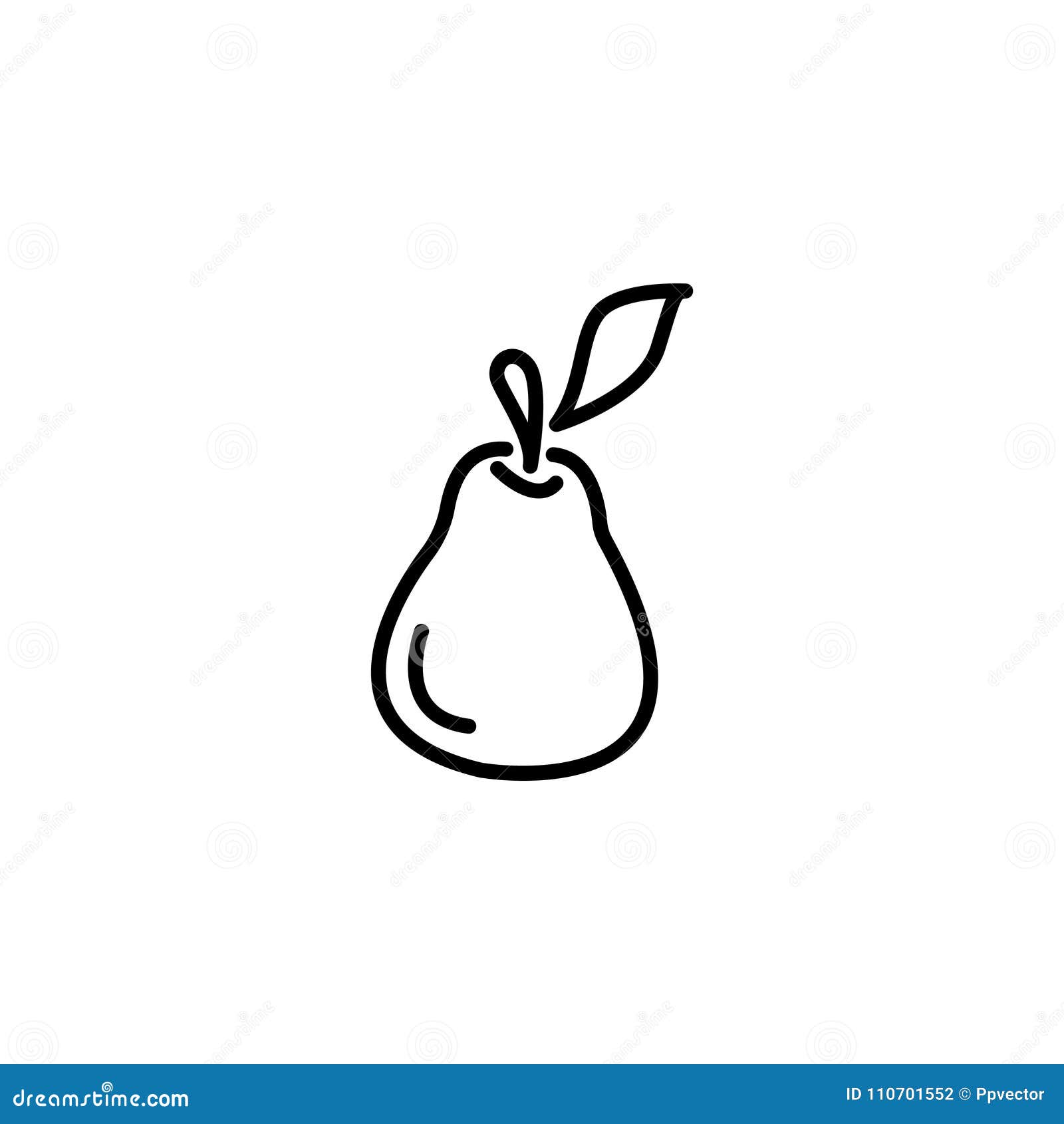 Linea Icona Simbolo Della Pera Illustrazione di Stock - Illustrazione ...