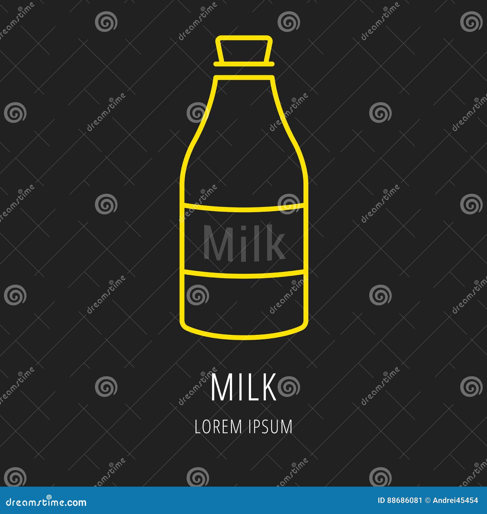 Linea Logo Food o bevanda illustrazione di stock. Illustrazione di ...