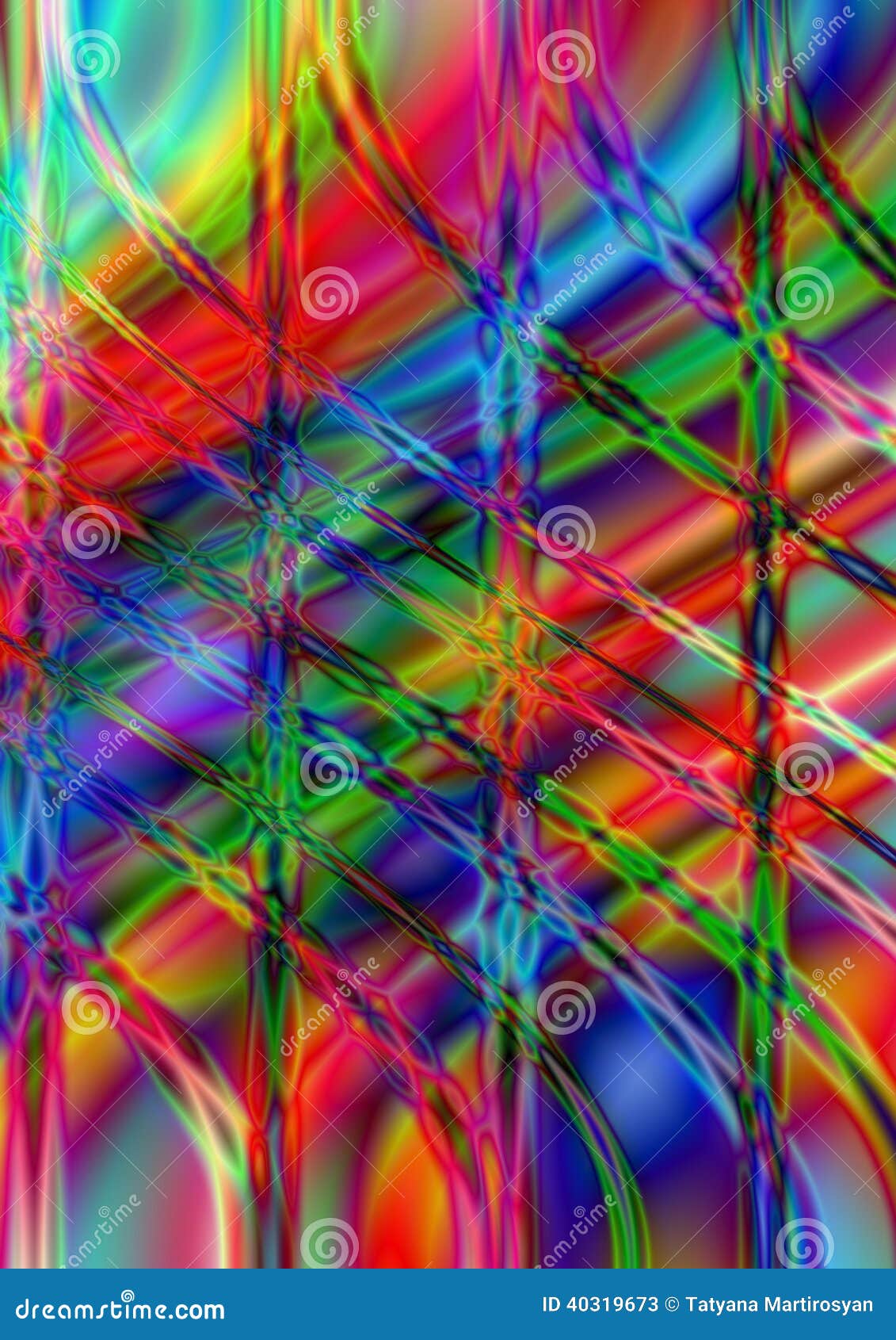 Linea Ondulata E Perpendicolare Su Fondo Multicolore Luminoso ...