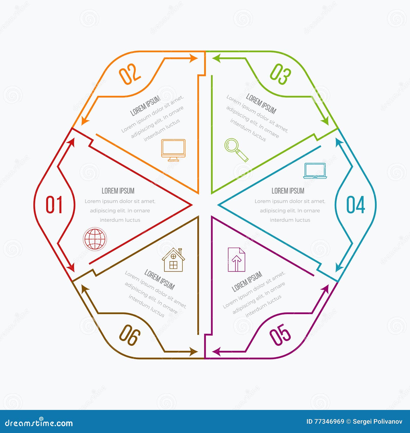 Linea Sottile Elemento Infographic Illustrazione Vettoriale ...