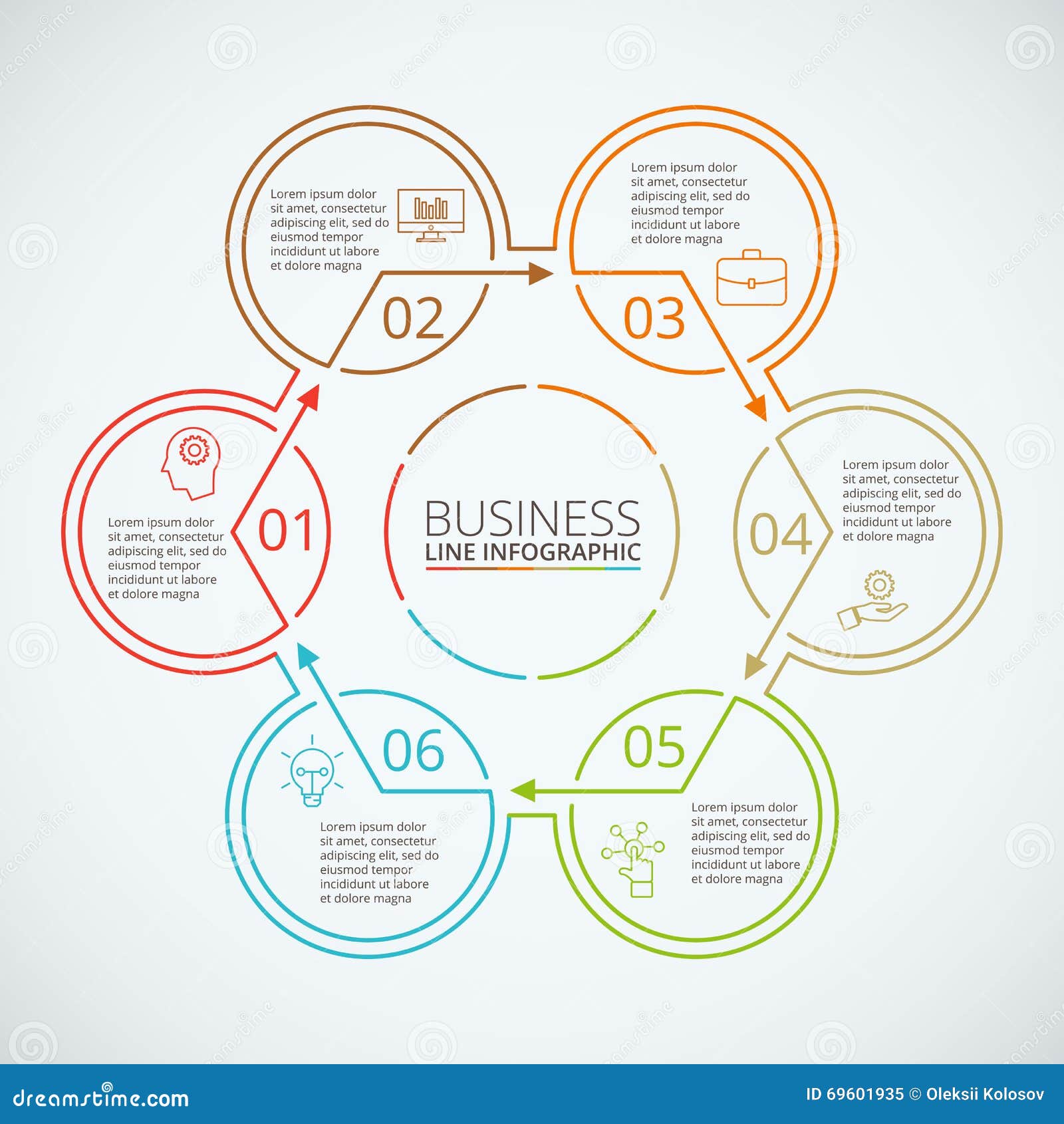 Linea Sottile Elemento Piano Per Infographic Illustrazione Vettoriale ...