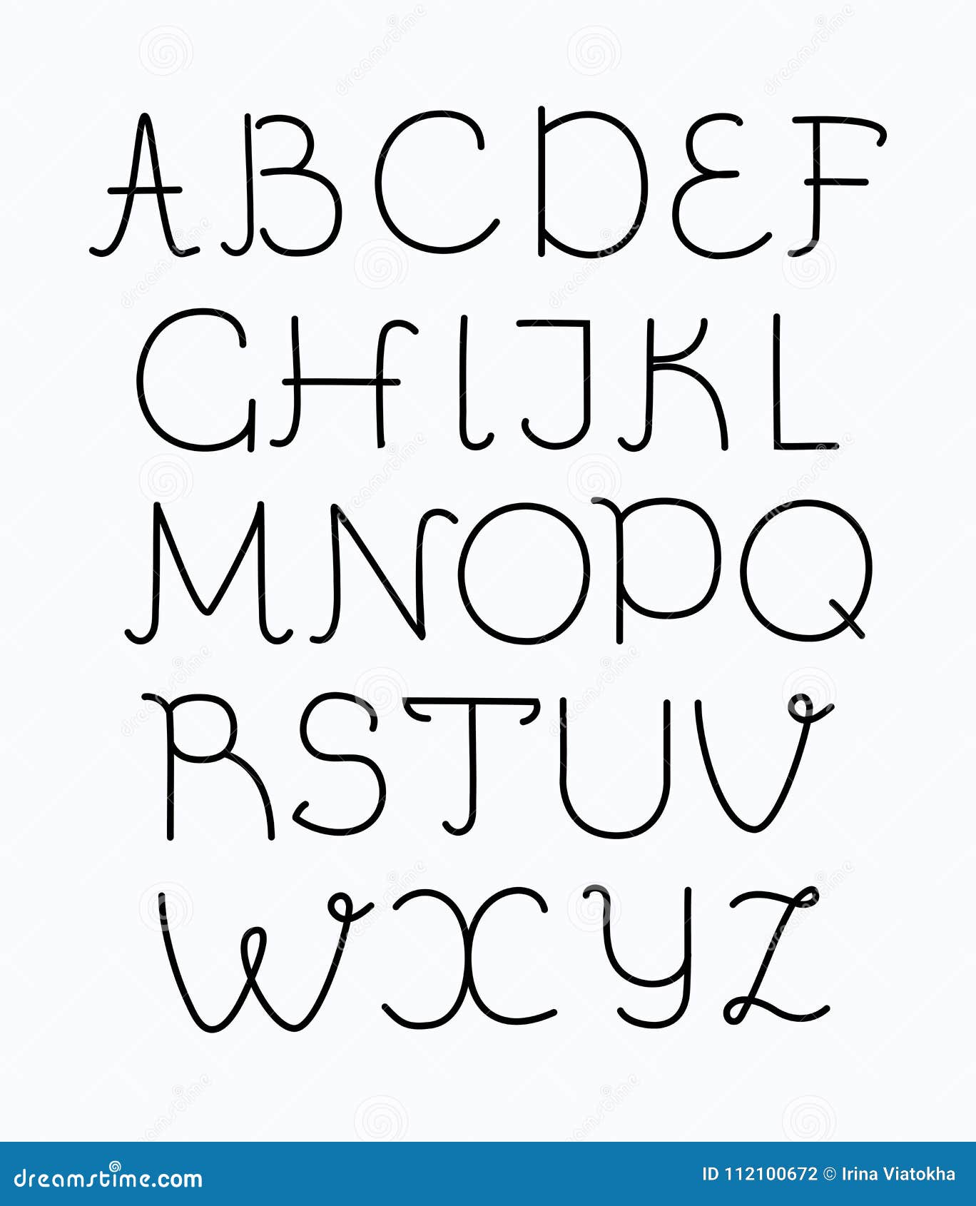 Linea Sottile Fonte Moderna Di Stile Con Ombra Lunga Illustrazione ...