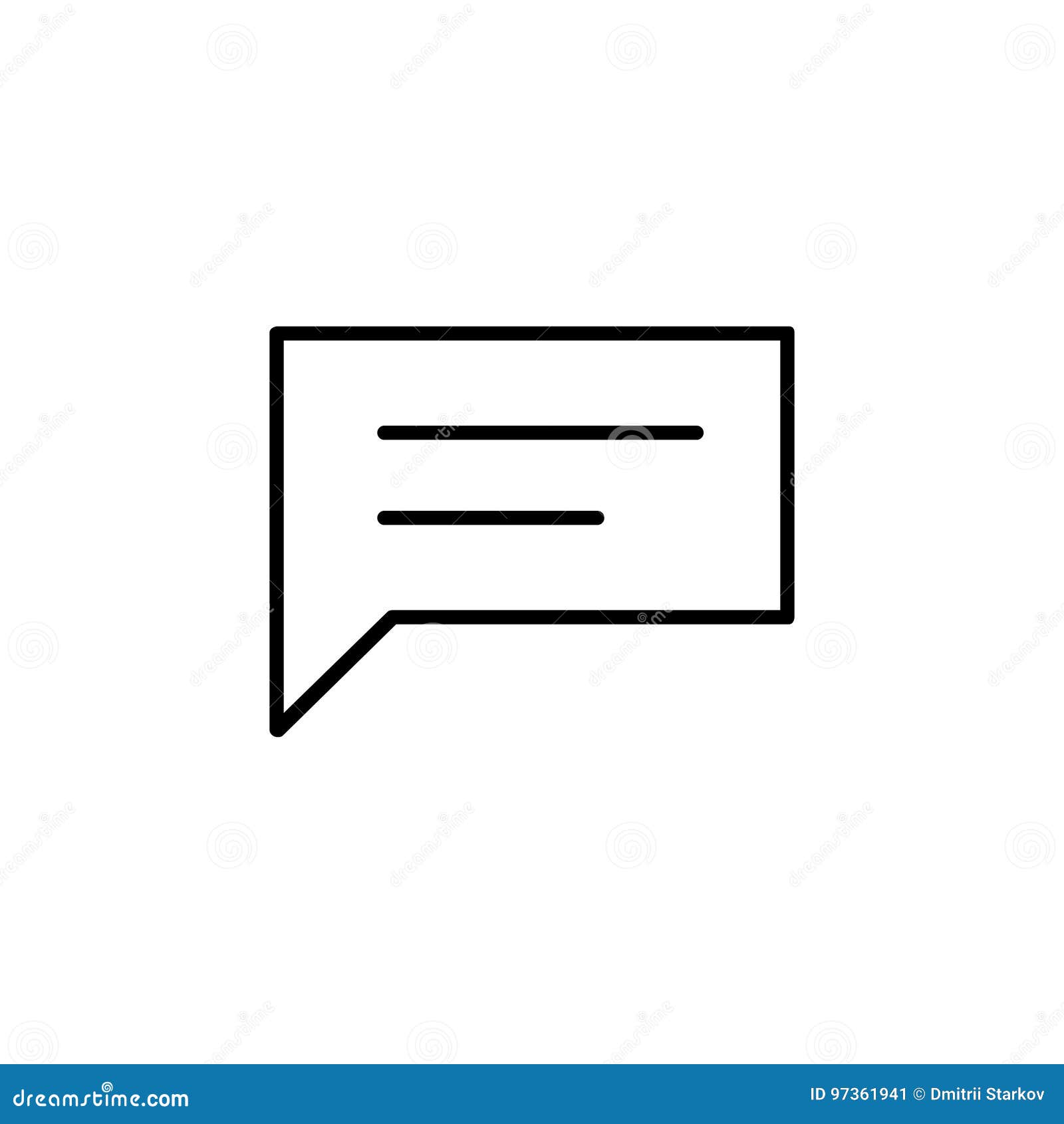 Linea Sottile Icona Del Messaggio Illustrazione di Stock ...