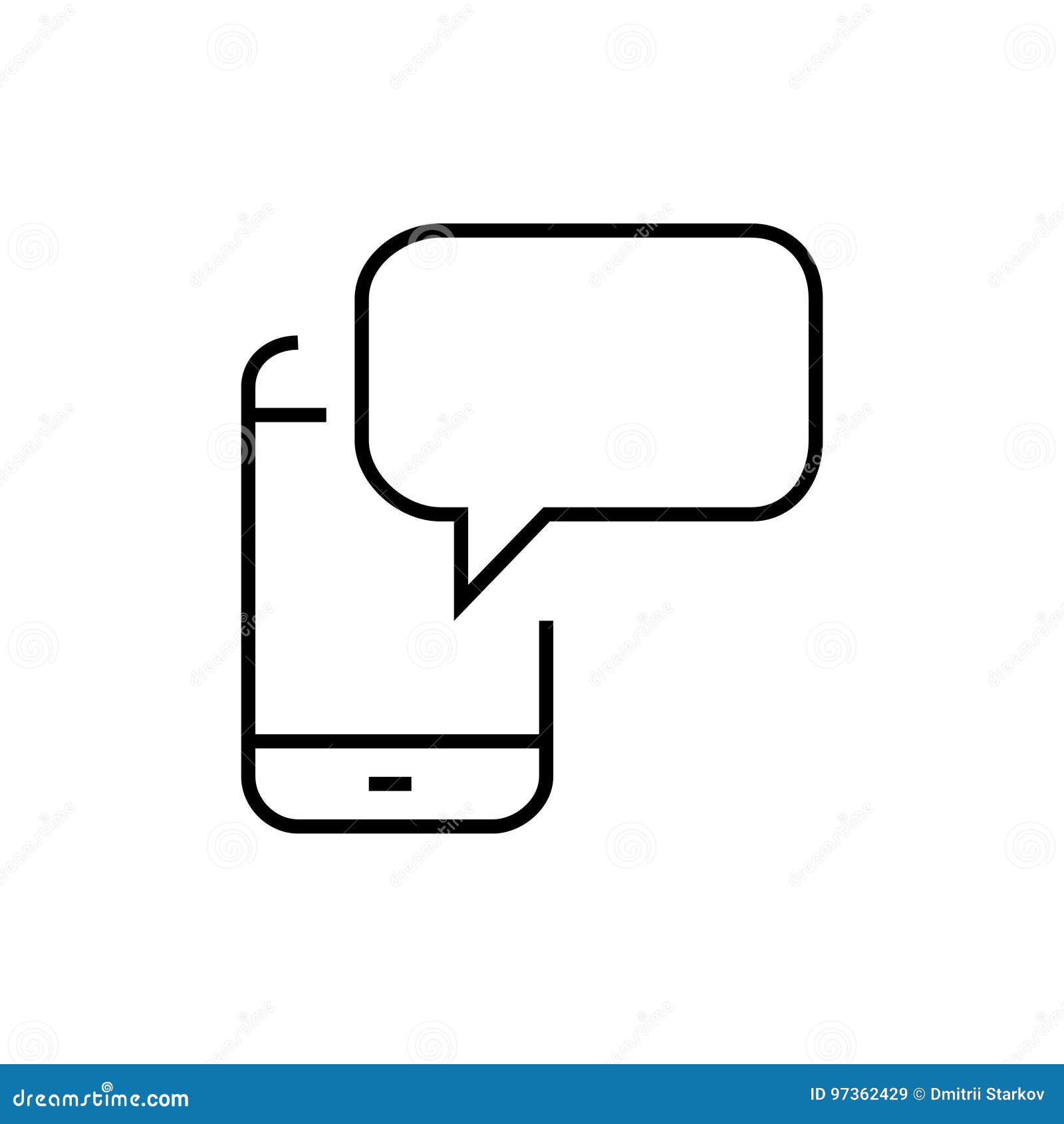 Linea Sottile Icona Del Messaggio Illustrazione Vettoriale ...