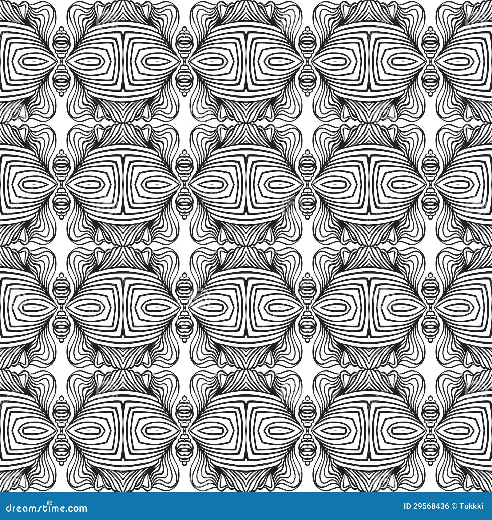 Lineair Art Deco Zwart-wit Patroon Vector Illustratie - Illustration of ...