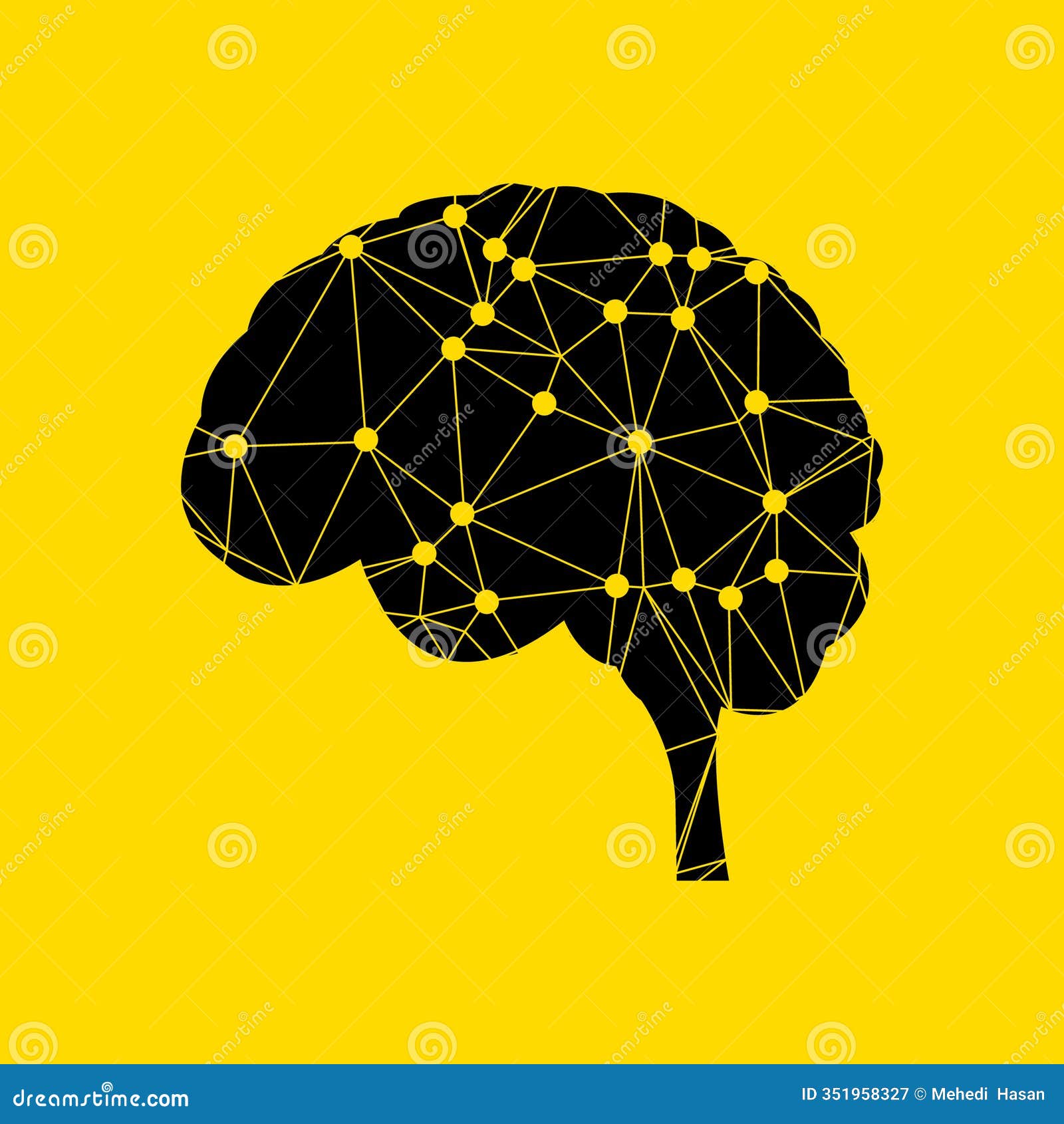 Lineal Brain Design Illustration Stock Illustration - Illustration of ...