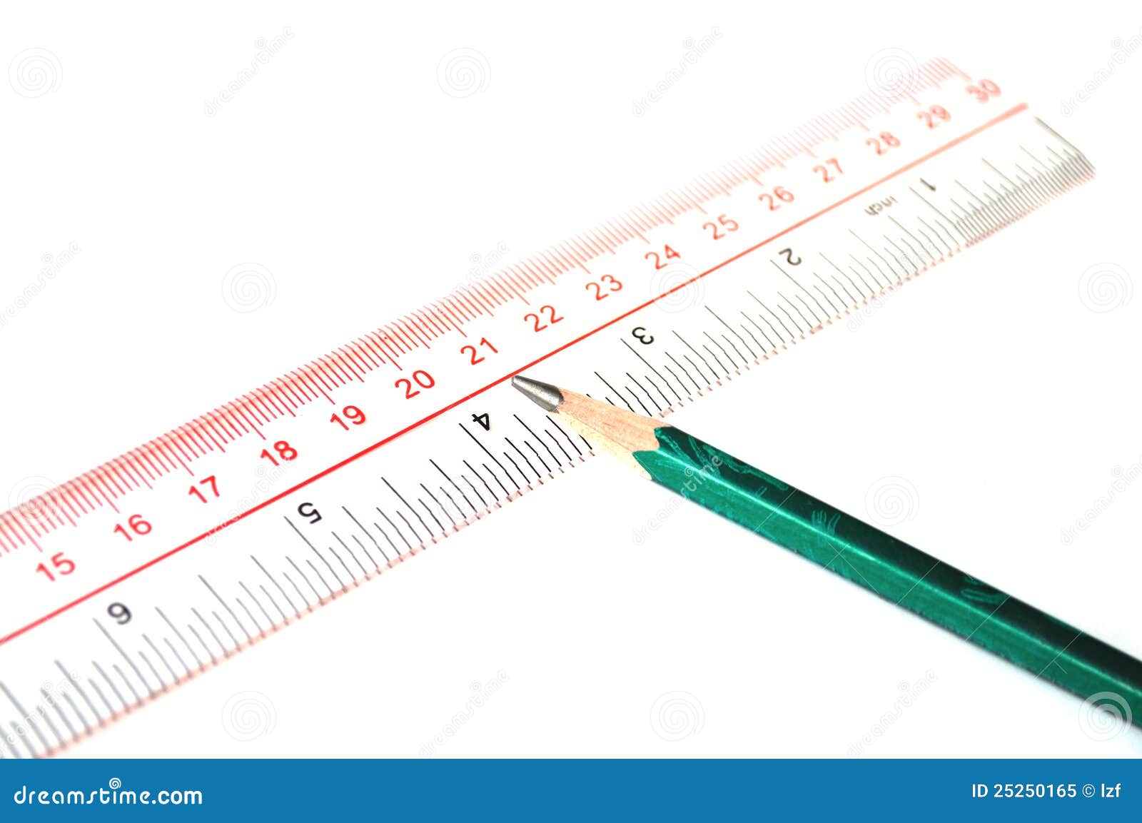 Lineal und Bleistift stockbild. Bild von mathe, hintergrund - 25250165