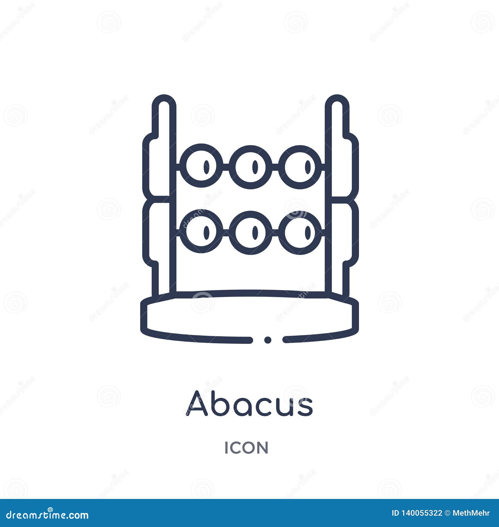 Linear Abacus Icon from Education Outline Collection. Thin Line Abacus ...