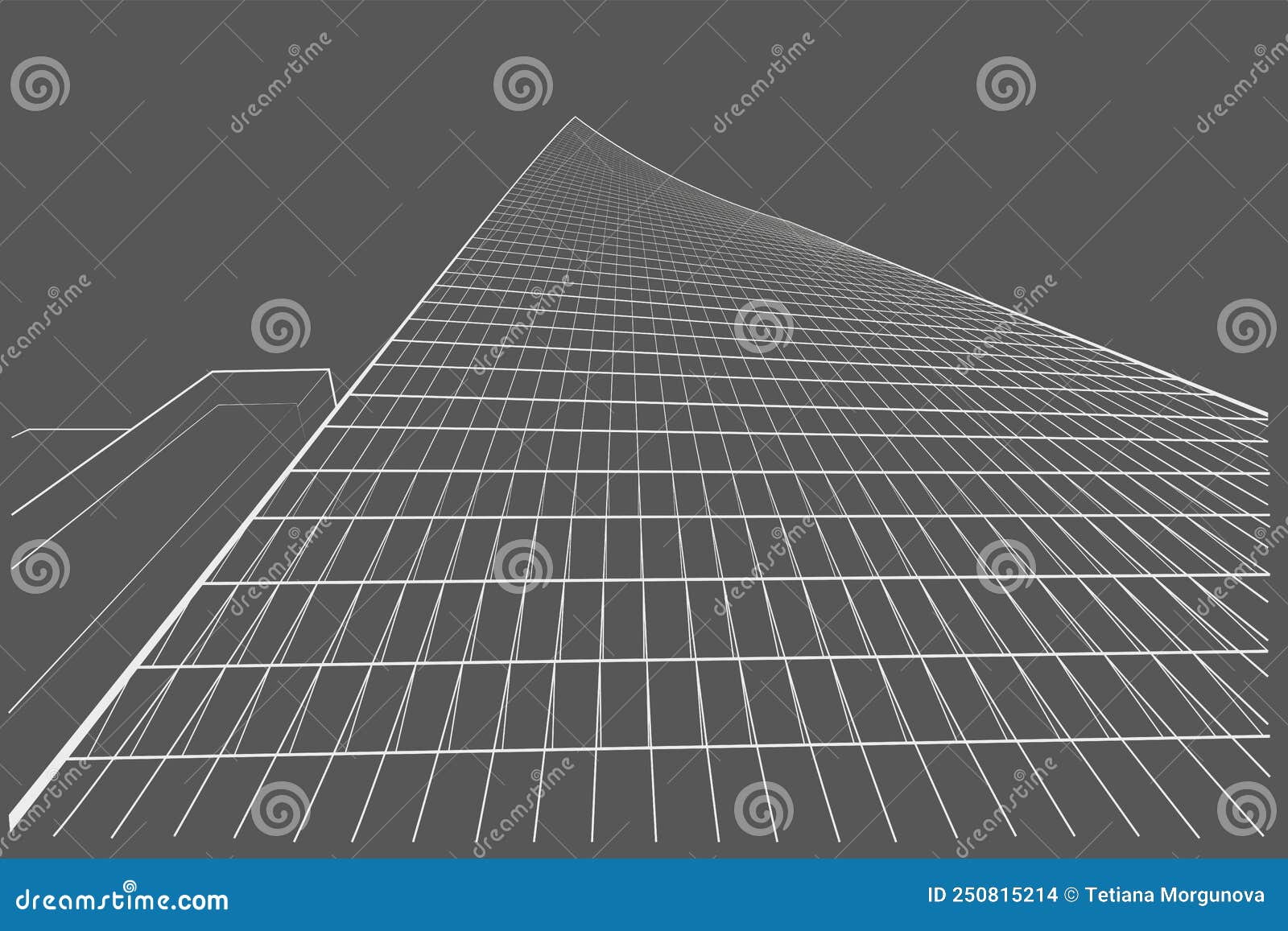 Linear Architectural Sketch Multi-storey Building in Tree-point ...