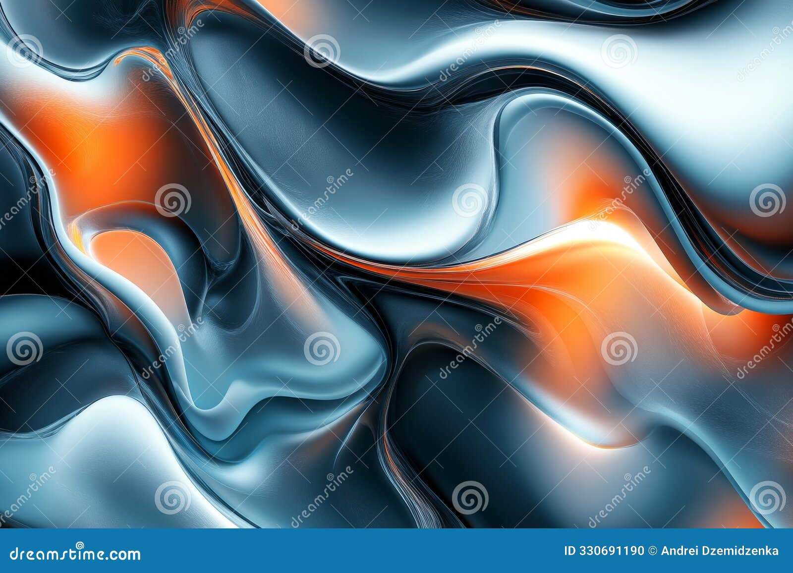 Linear Abstract Blue and Orange Background - Stock Stock Photo - Image ...