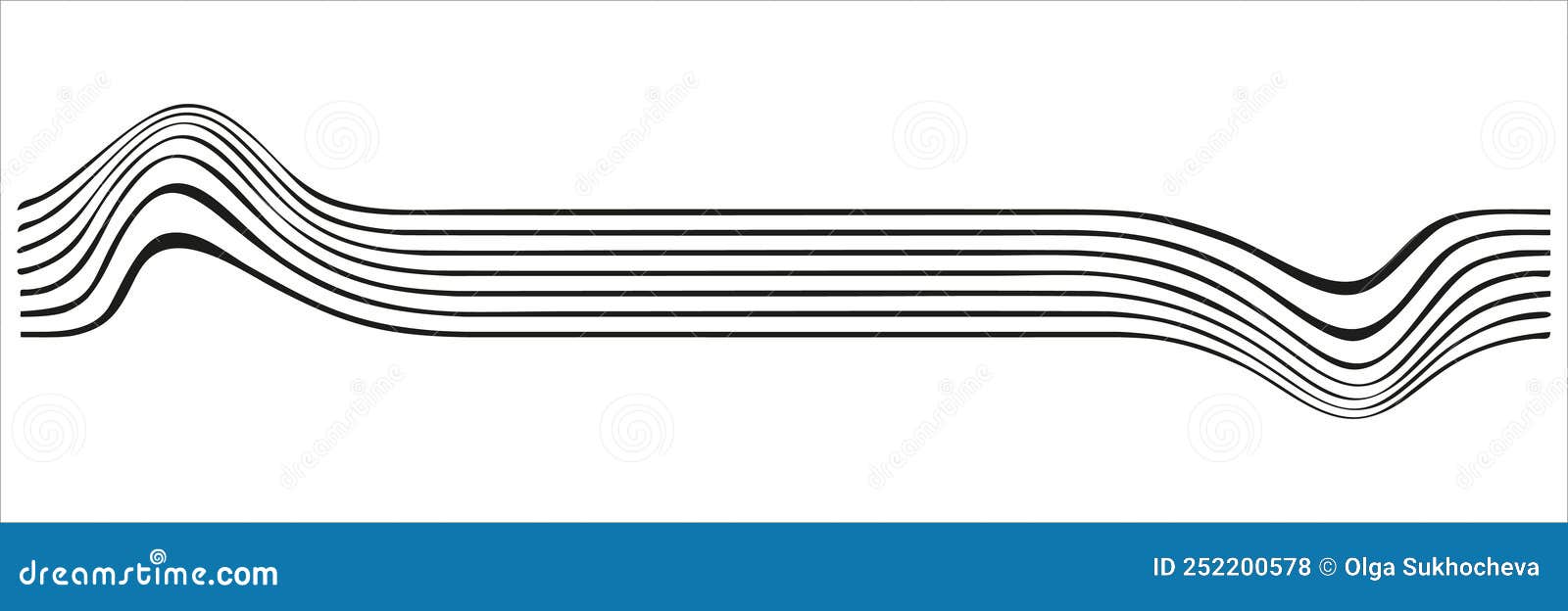 Linear abstract border stock vector. Illustration of optical - 252200578