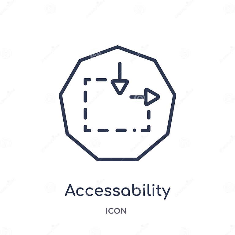 Linear Accessability Icon from Interface Outline Collection. Thin Line ...
