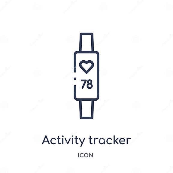 Linear Activity Tracker Icon from Electronic Devices Outline Collection ...
