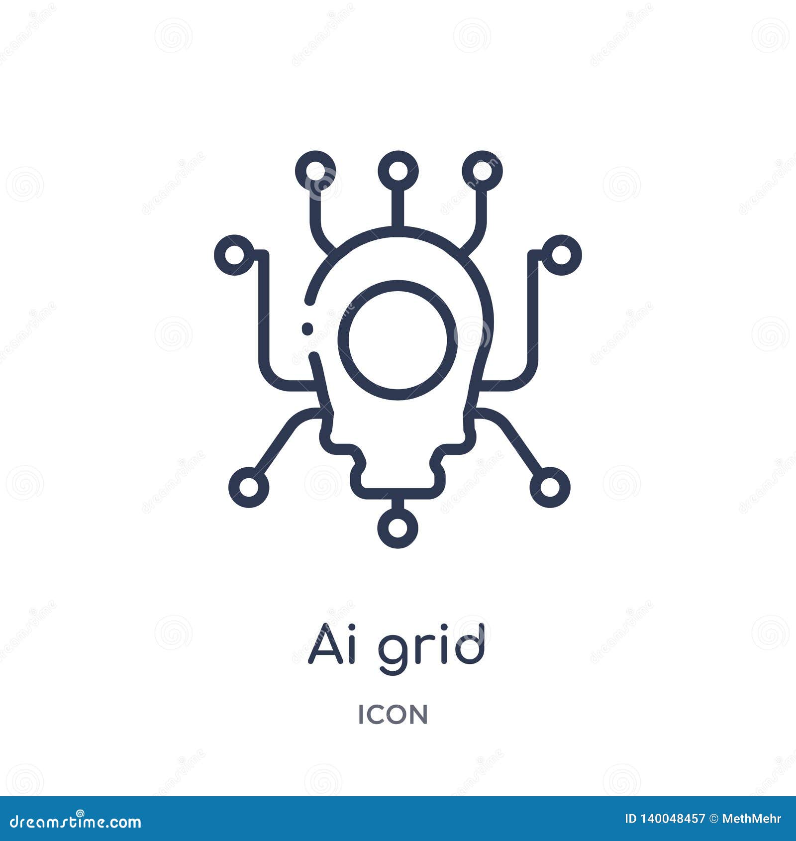 Ai Grid Icon Vector. Trendy Flat Ai Grid Icon From Artificial ...