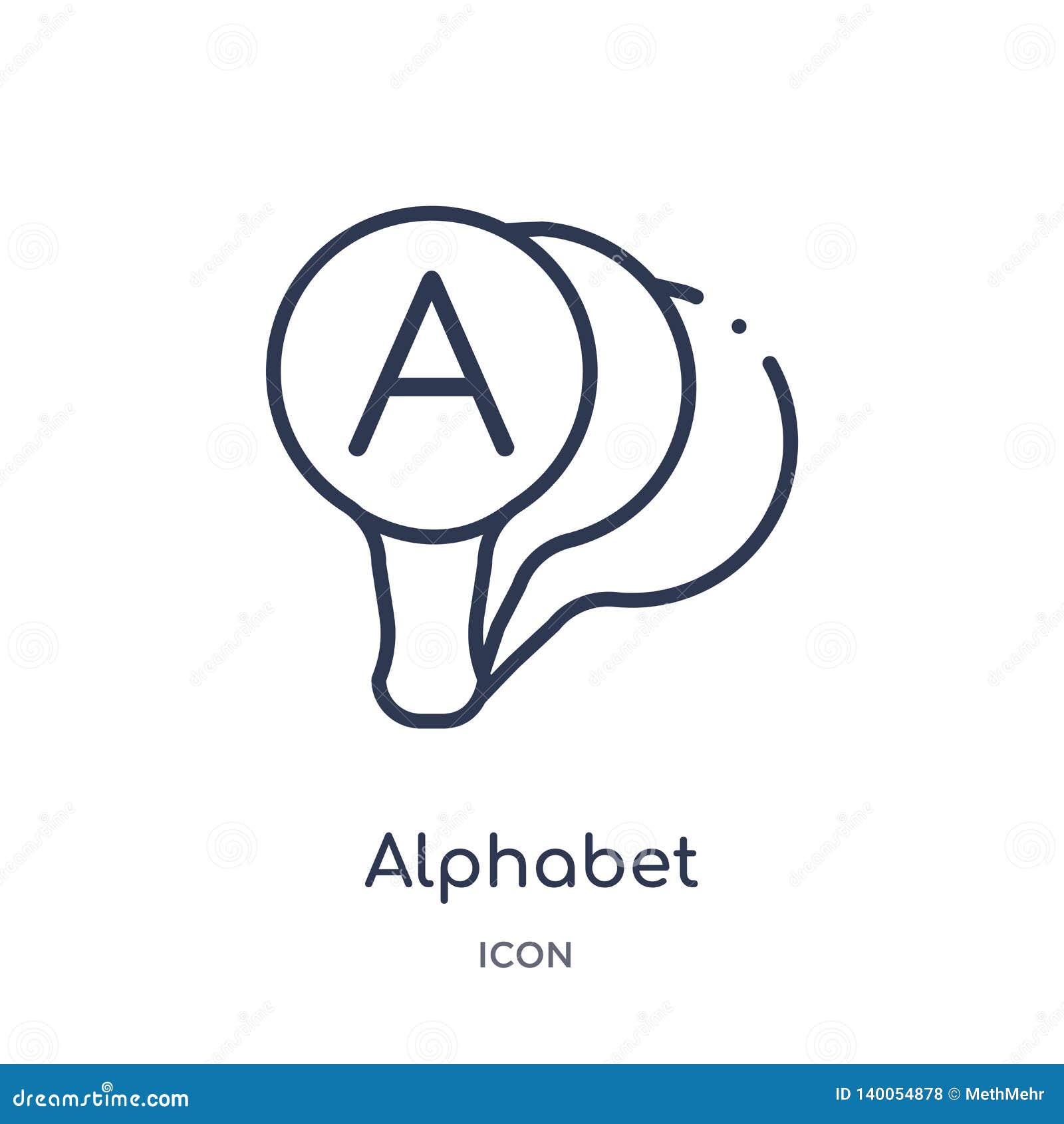 Linear Alphabet Icon From Education Outline Collection. Thin Line ...