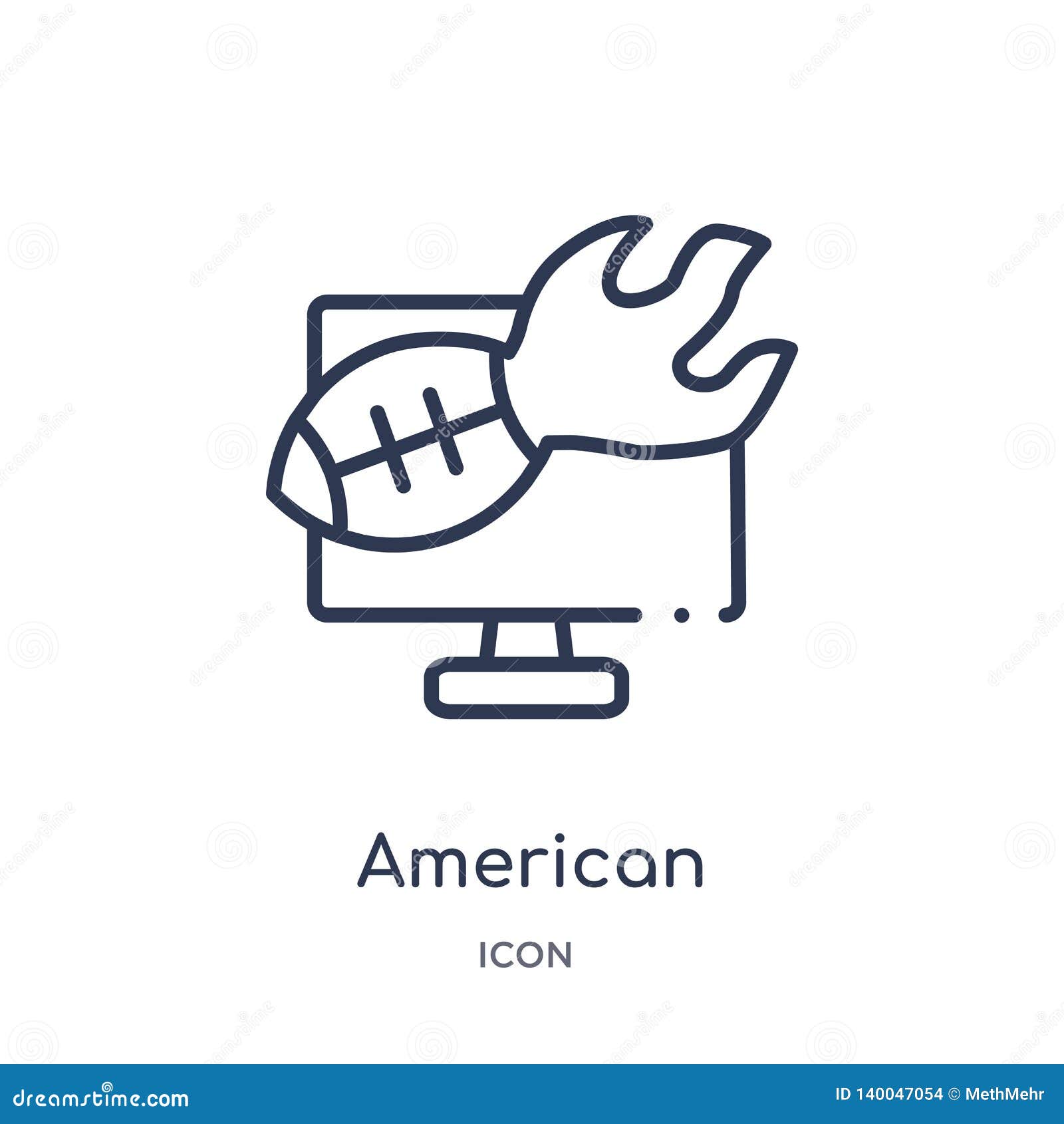Linear American Football Annotation Icon from American Football Outline ... Linear American Football Annotation Icon from American Football Outline ...