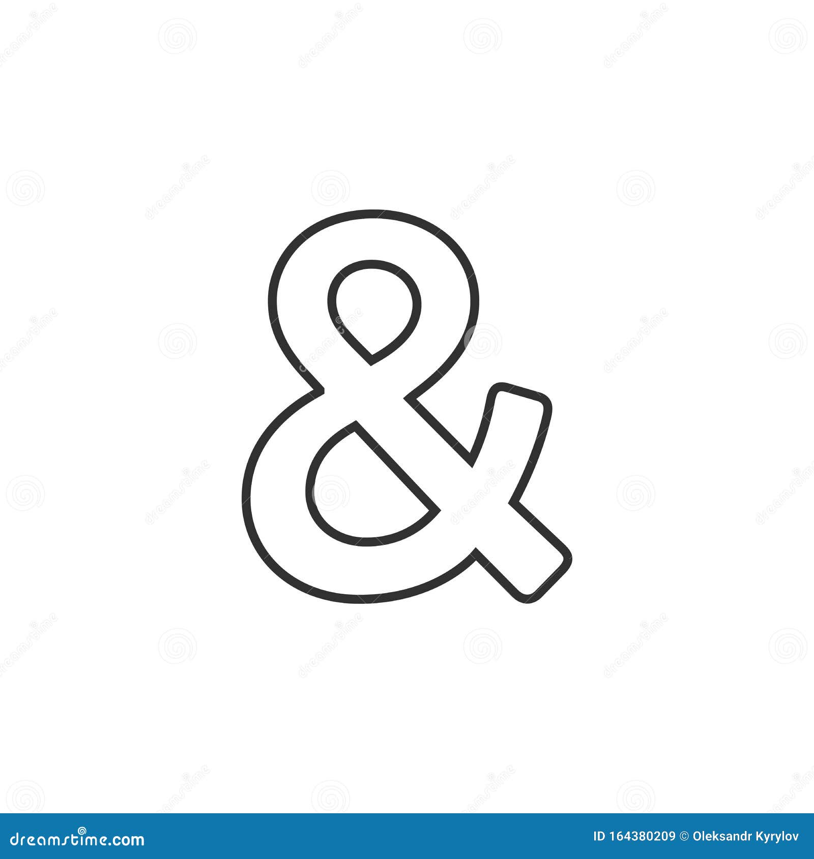 Linear Ampersand Symbol. Logogram, Representing The Conjunction And ...