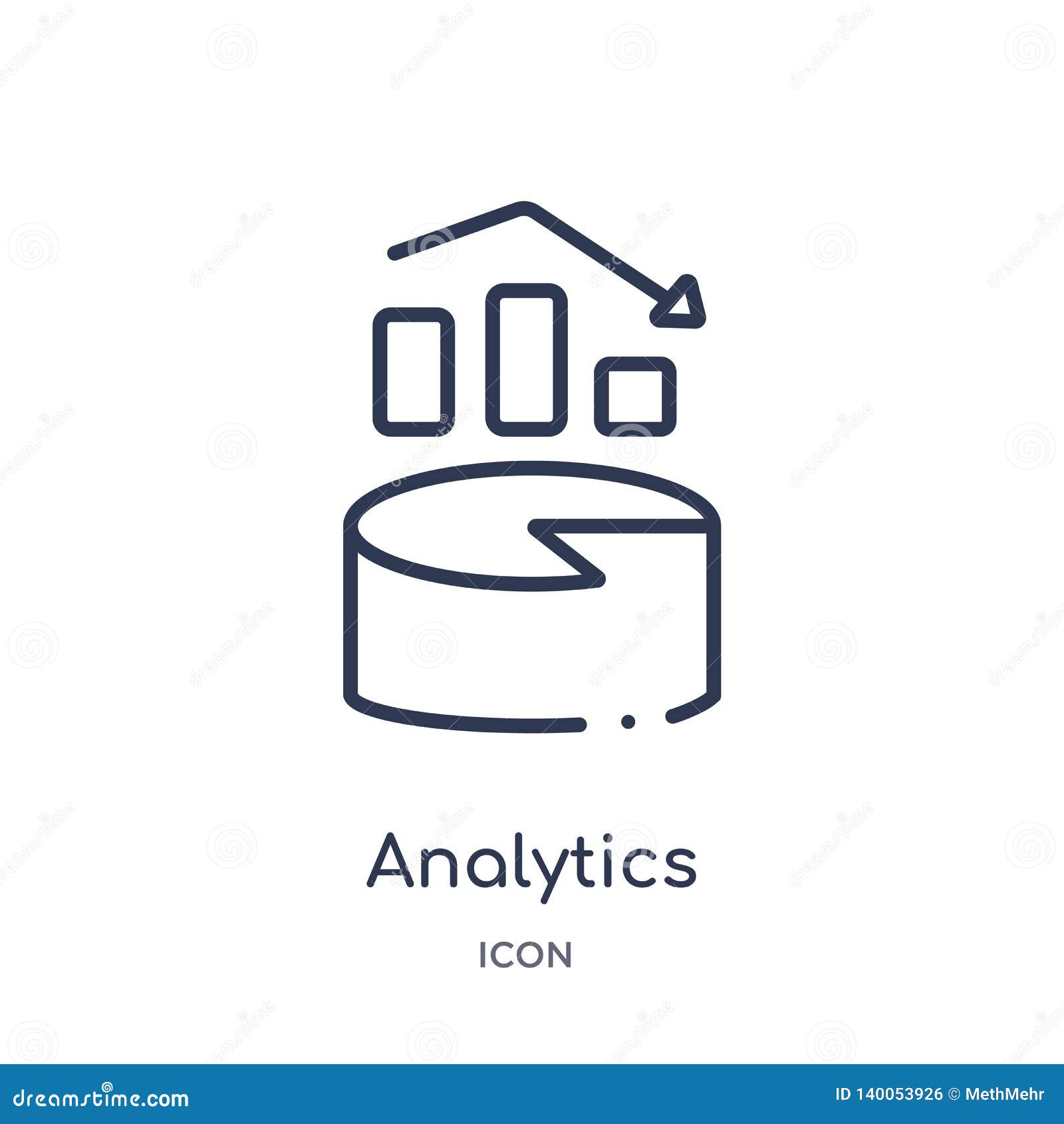 Linear Analytics Icon From Digital Economy Outline Collection. Thin ... Linear Analytics Icon From Digital Economy Outline Collection. Thin ...