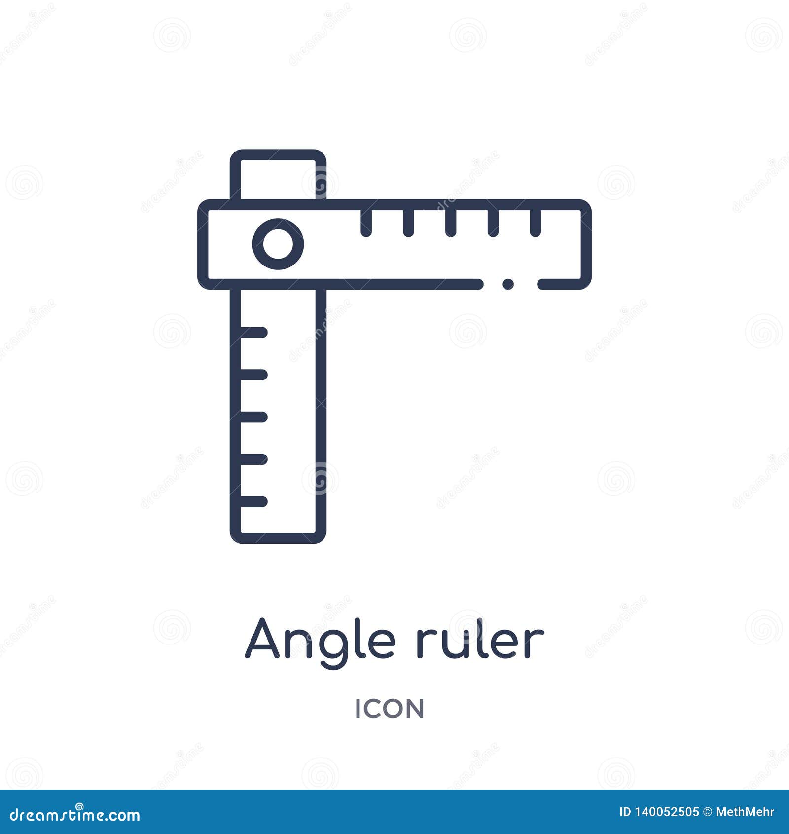 Linear Angle Ruler Icon From Construction Outline Collection. Thin Line ...