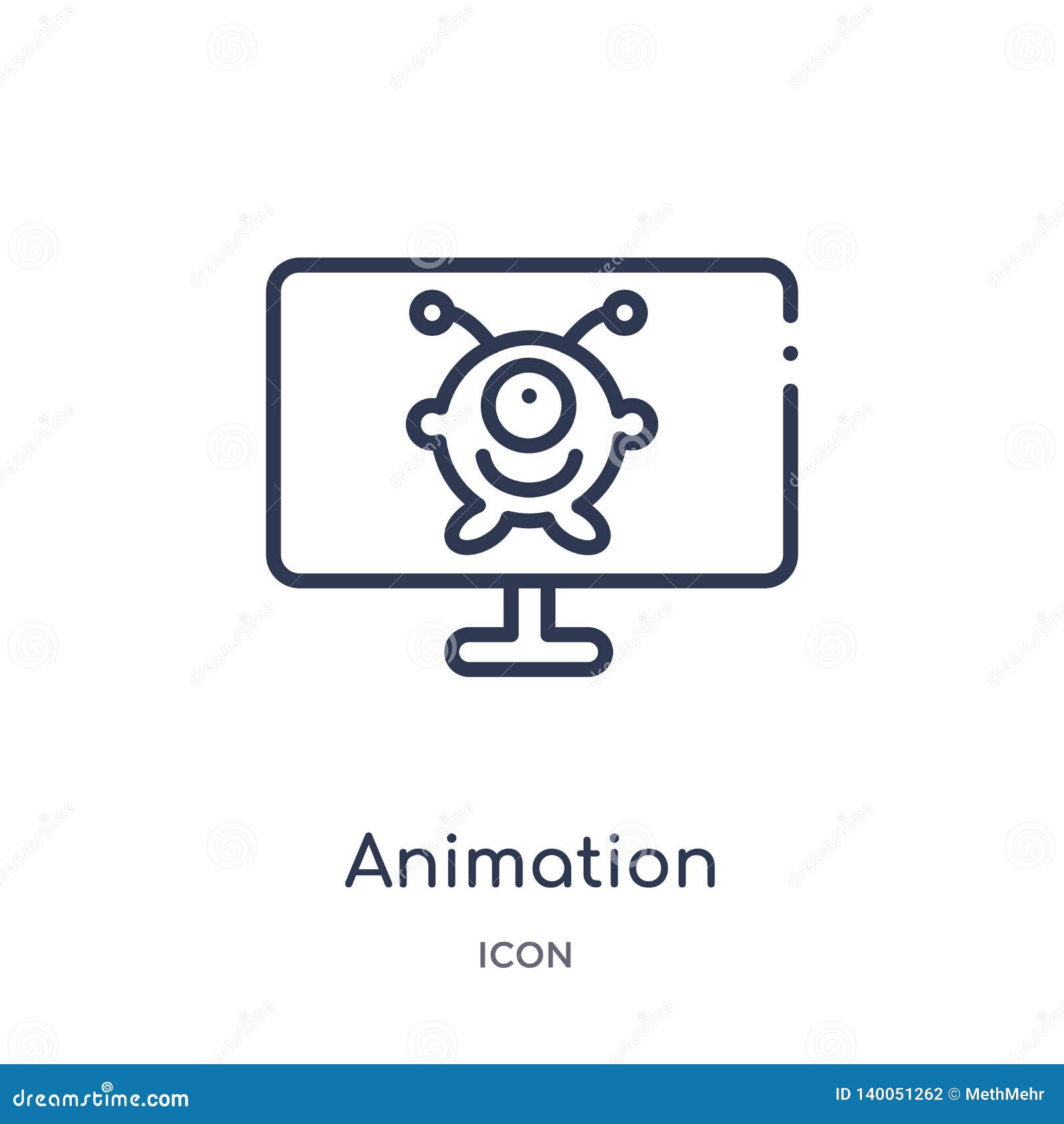 Linear Animation Icon From Cinema Outline Collection Thin Line Animation Vector Isolated On