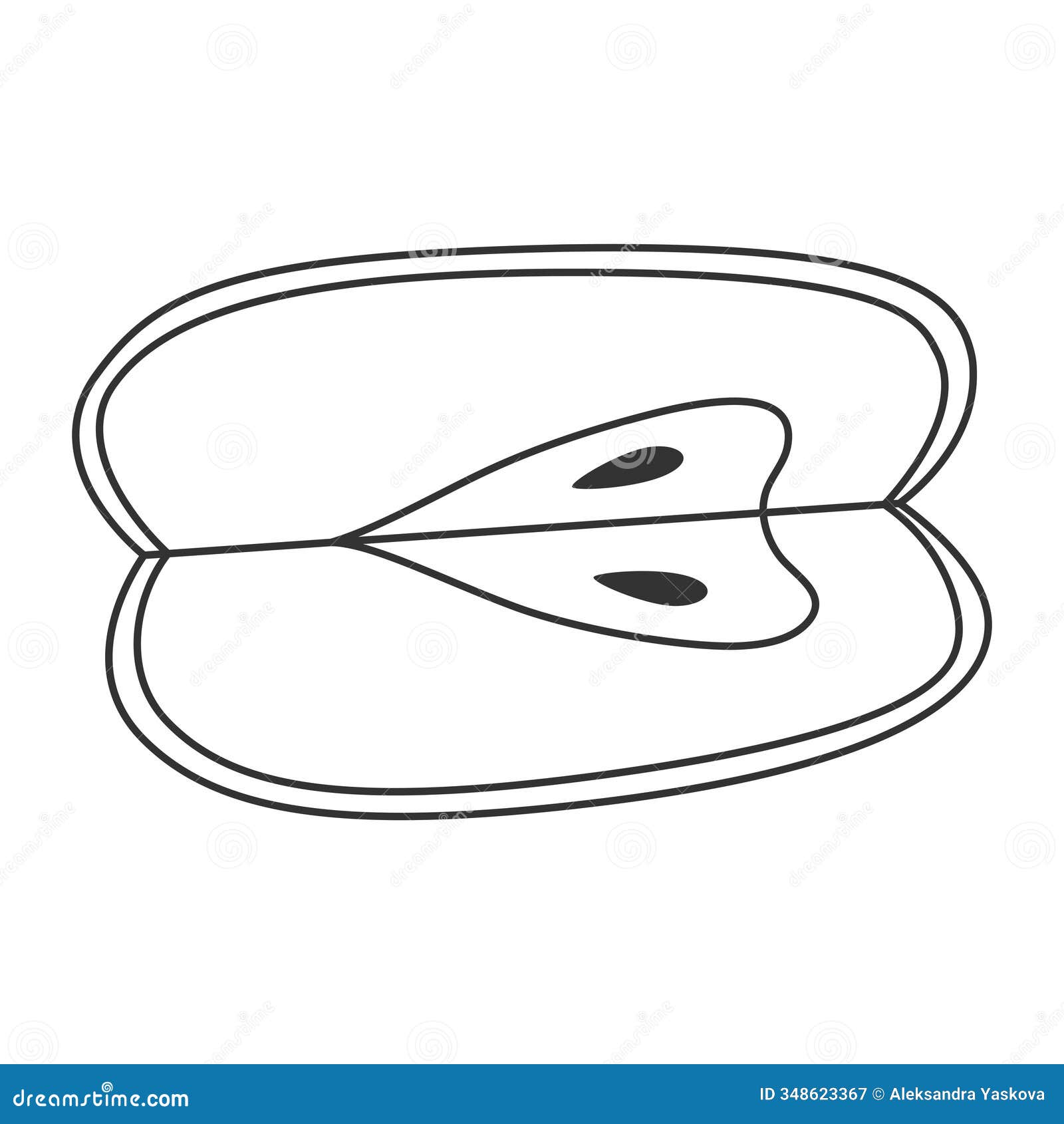 Linear Apple Icon. Hand Drawn Apple Fruit in Doodle Style Stock ...