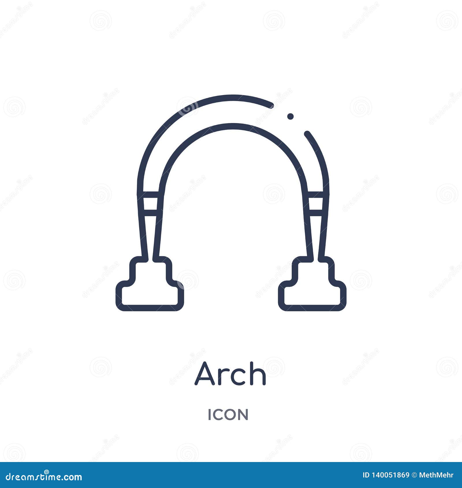 Linear Arch Icon From City Elements Outline Collection. Thin Line Arch ...