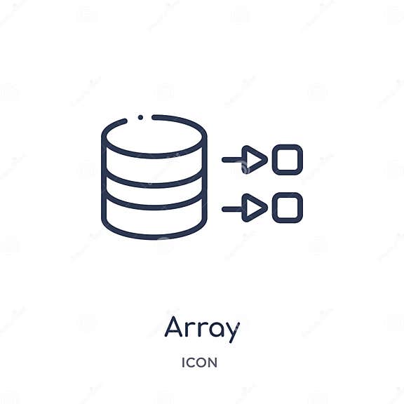 Linear Array Icon from Geometry Outline Collection. Thin Line Array ...