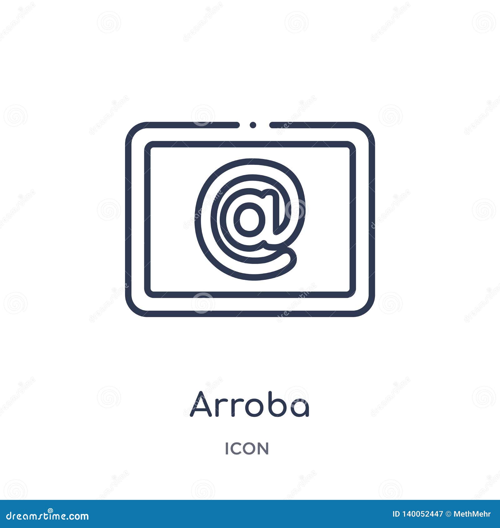 Linear Arroba Icon From Comunation Outline Collection. Thin Line Arroba ...