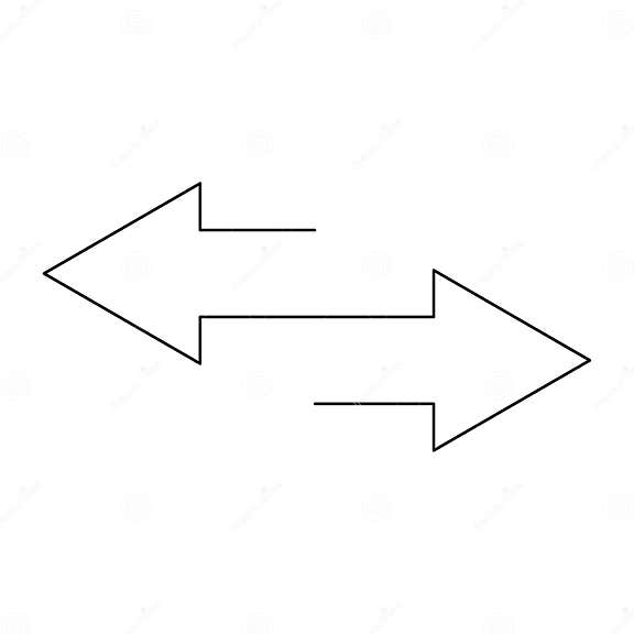 Linear Arrow Right Left. Trade Arrow. Vector Illustration. Stock Image ...
