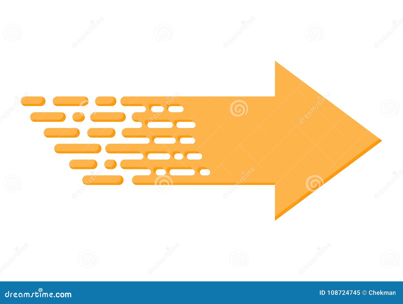 Linear Arrow. Vector Illustration. Stock Illustration - Illustration of ...