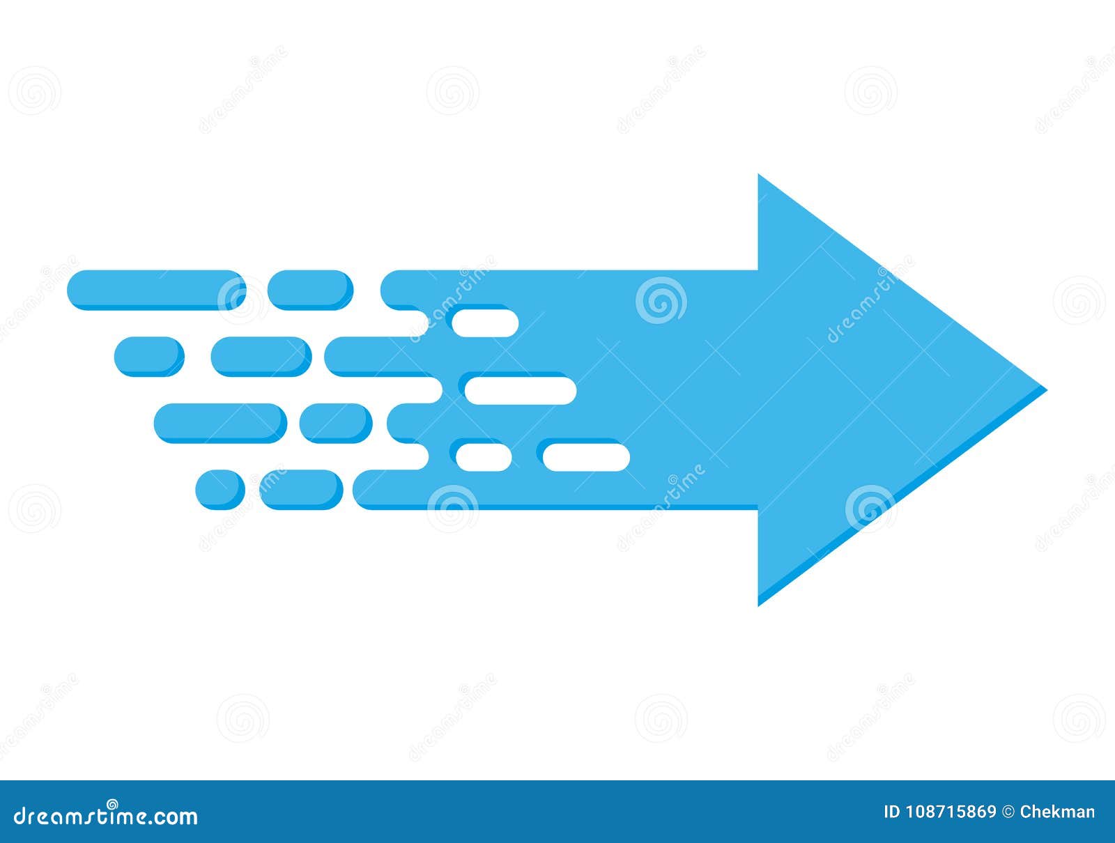 Linear Arrow. Vector Illustration. Stock Illustration - Illustration of ...
