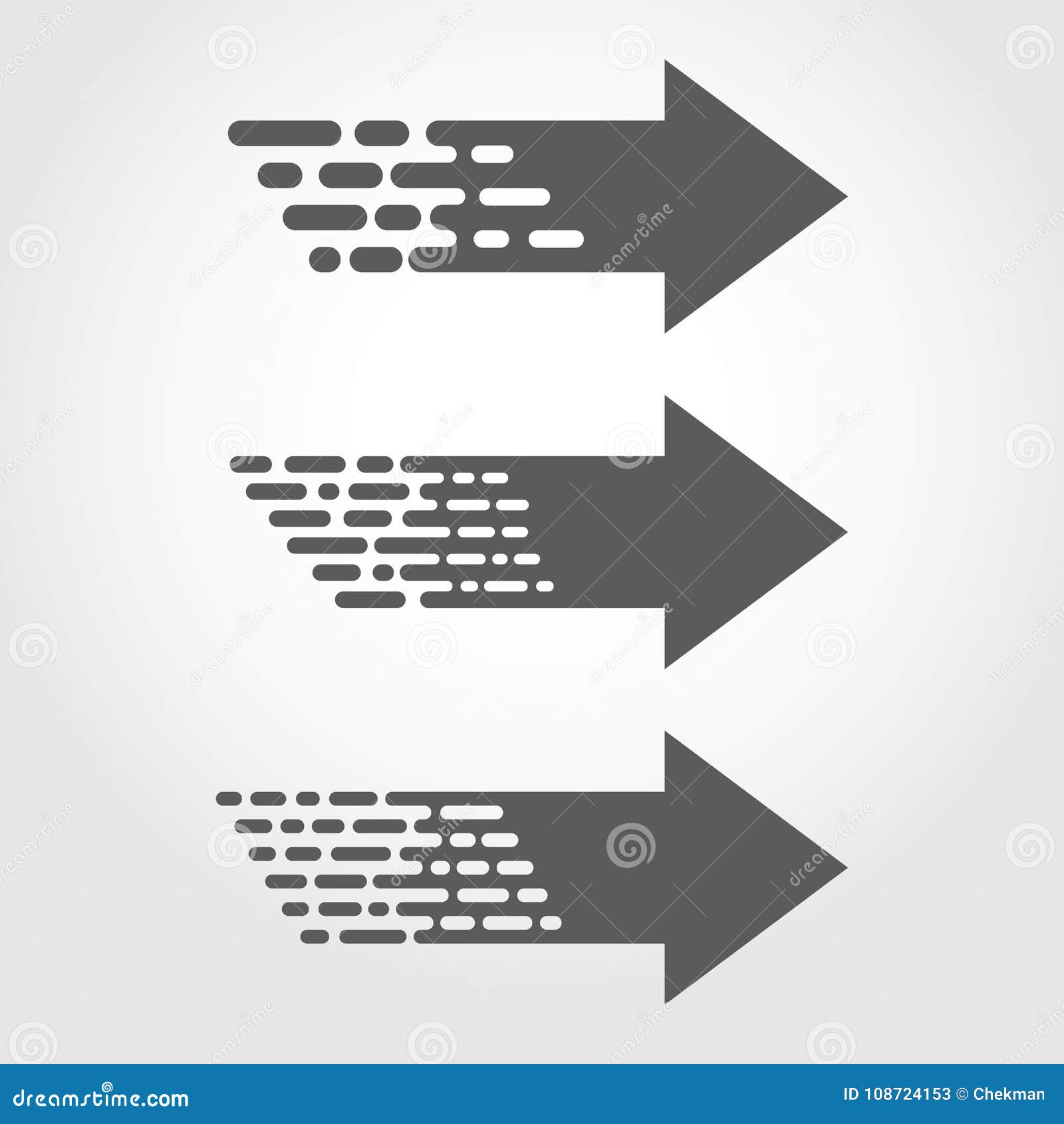 Linear Arrows. Vector Illustration. Stock Illustration - Illustration ...