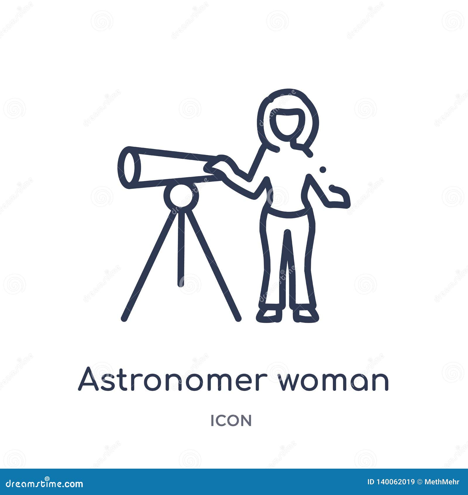 Linear Astronomer Woman Icon from Ladies Outline Collection. Thin Line ... Linear Astronomer Woman Icon from Ladies Outline Collection. Thin Line ...