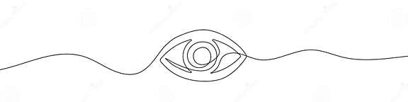 Linear Background of Eye. One Continuous Line Drawing of Human Eye ...