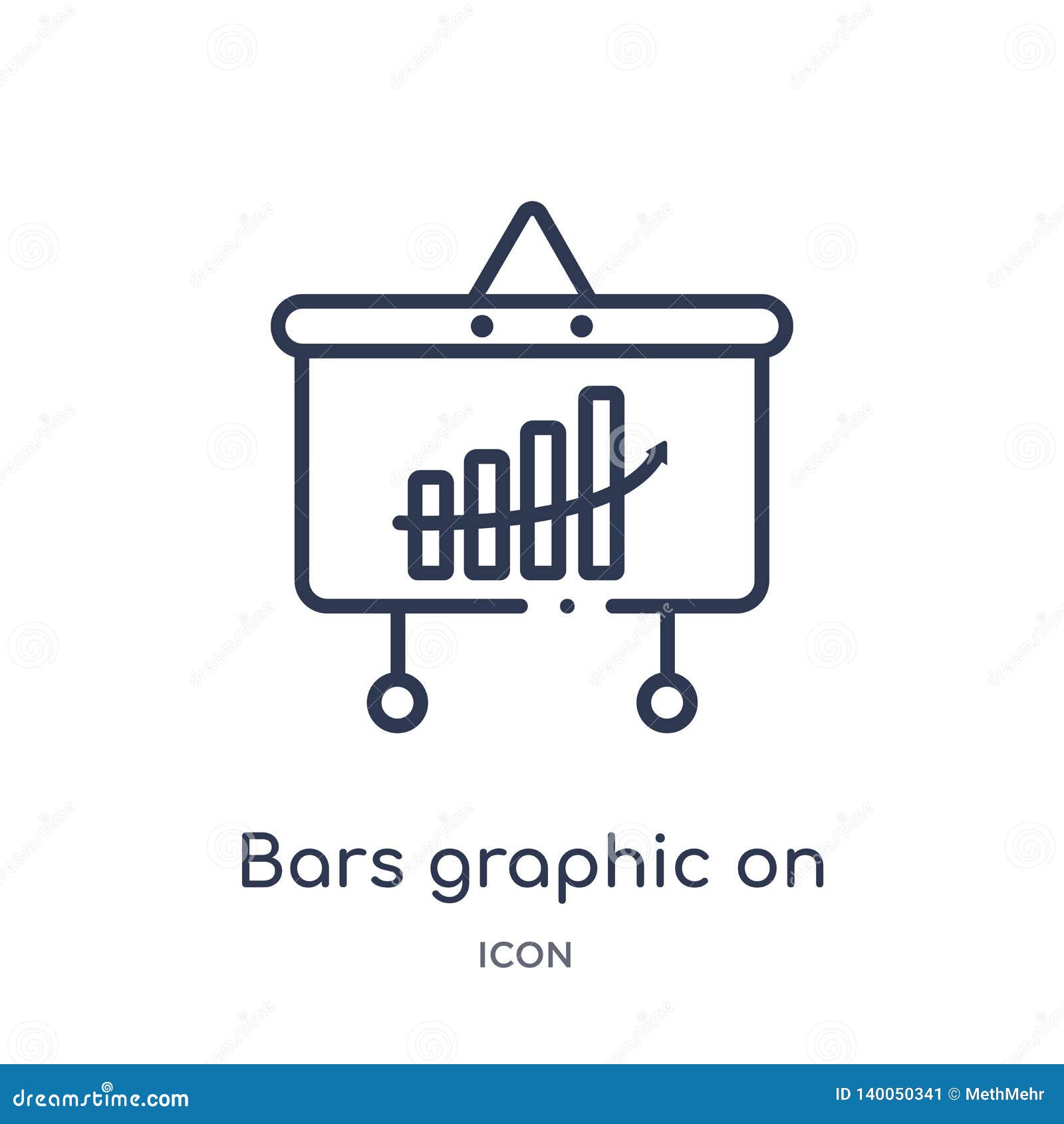 Linear Bars Icon From Education Outline Collection. Thin Line Bars ...