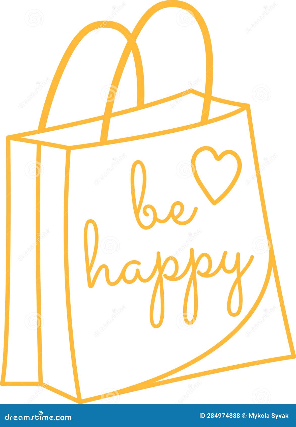 Linear Be Happy Package stock vector. Illustration of line - 284974888
