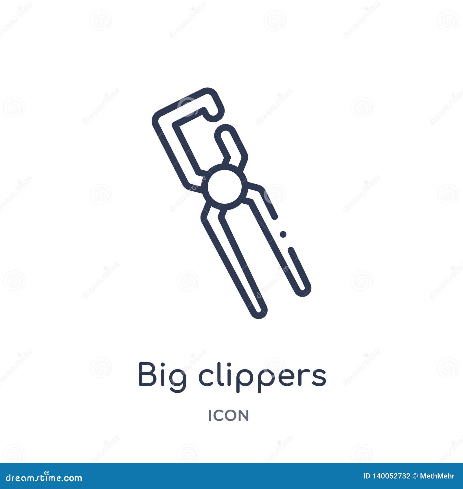 Linear Big Clippers Icon from Construction Outline Collection. Thin ...
